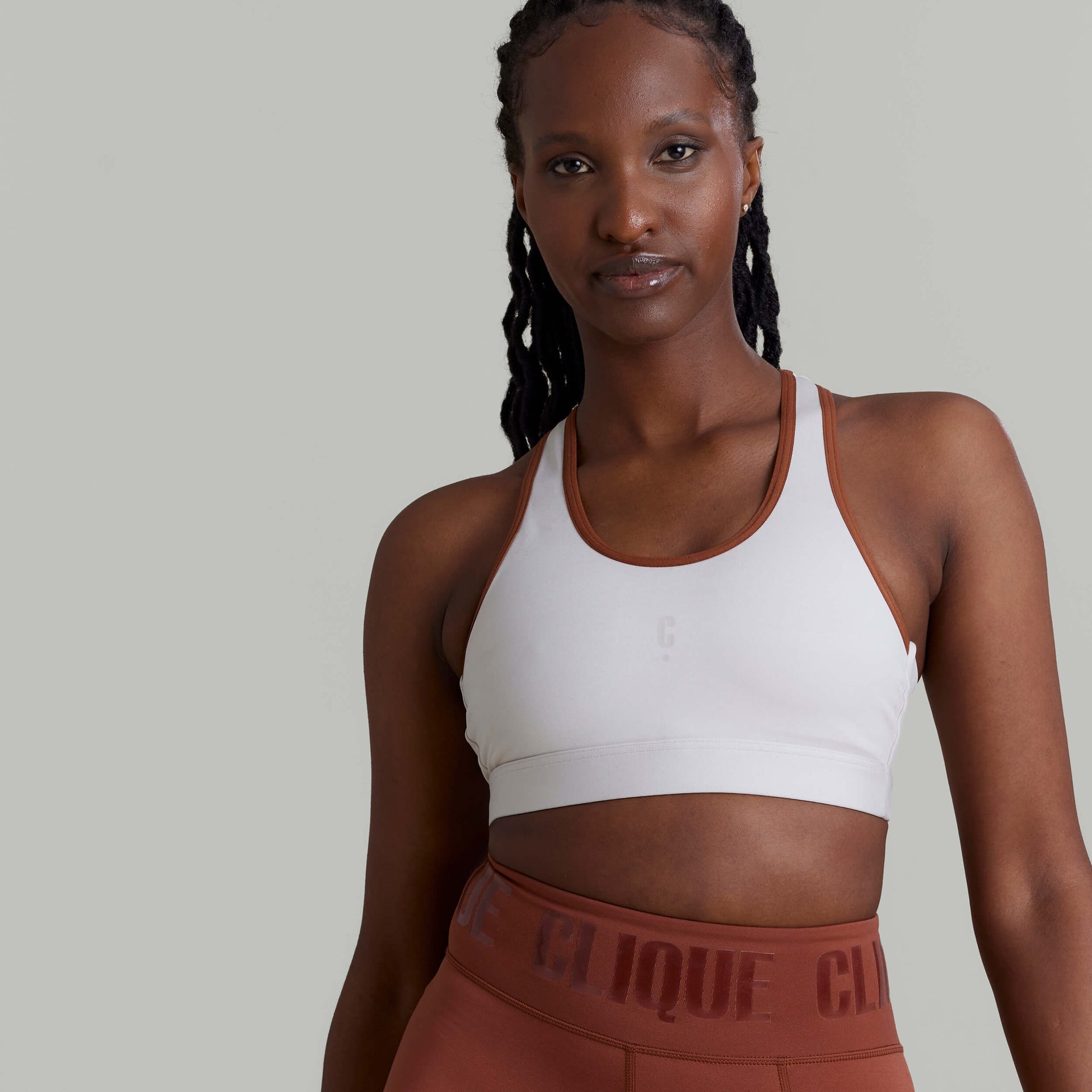 CLQ Racer Back Bra - Bone – CLIQUE Fitness