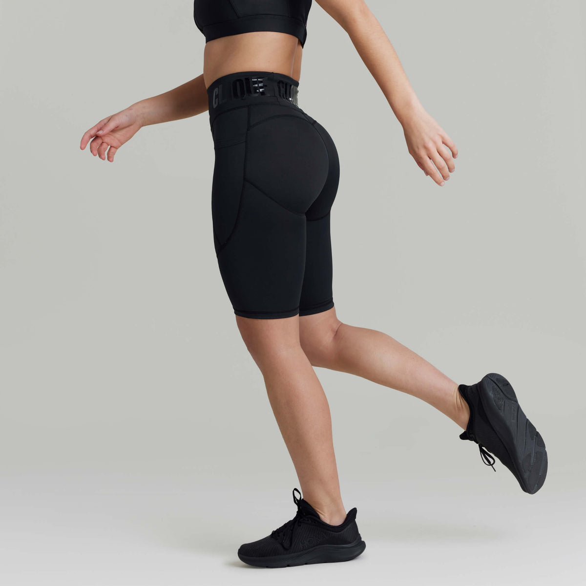 CLQ Power Biker Short - Stealth – CLIQUE Fitness