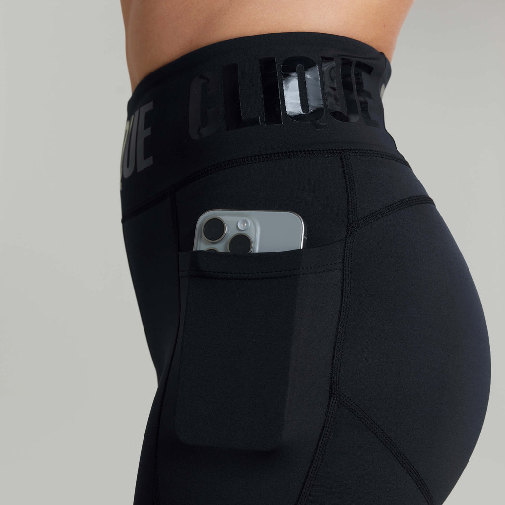 CLQ Power Biker Short - Stealth – CLIQUE Fitness