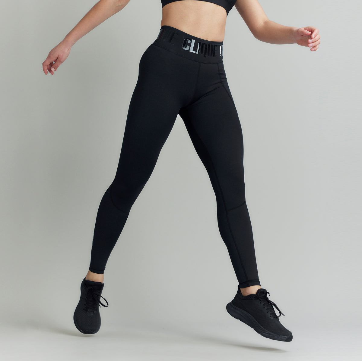 CLQ Tall Power Compression Tights - Stealth – CLIQUE Fitness